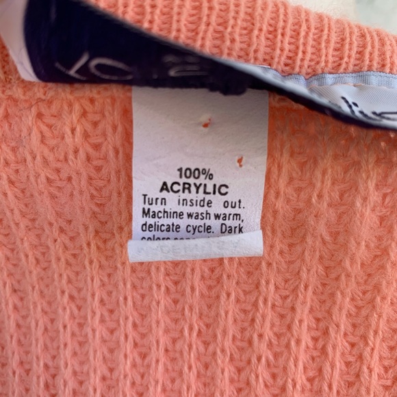 Kate Collins | Sweaters | Vintage Kate Collins Peach Acrylic Sweater ...